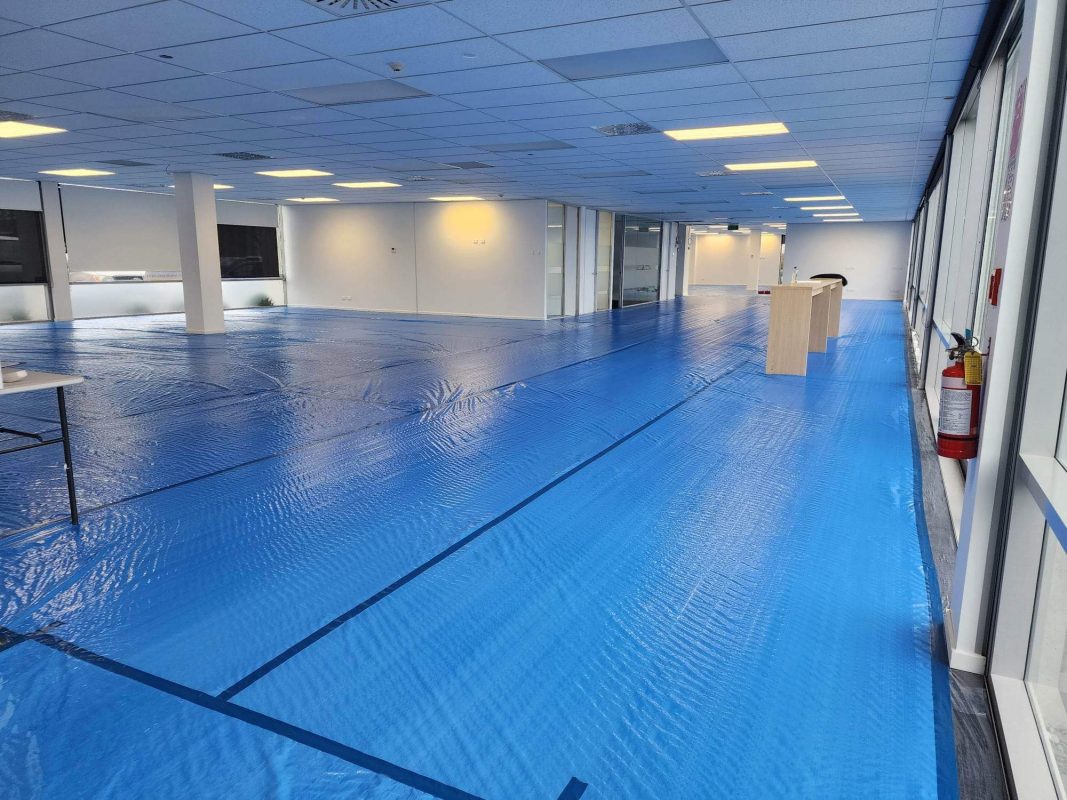 Polyweave Carpet Protection – Blue/White – Ultimate Solutions