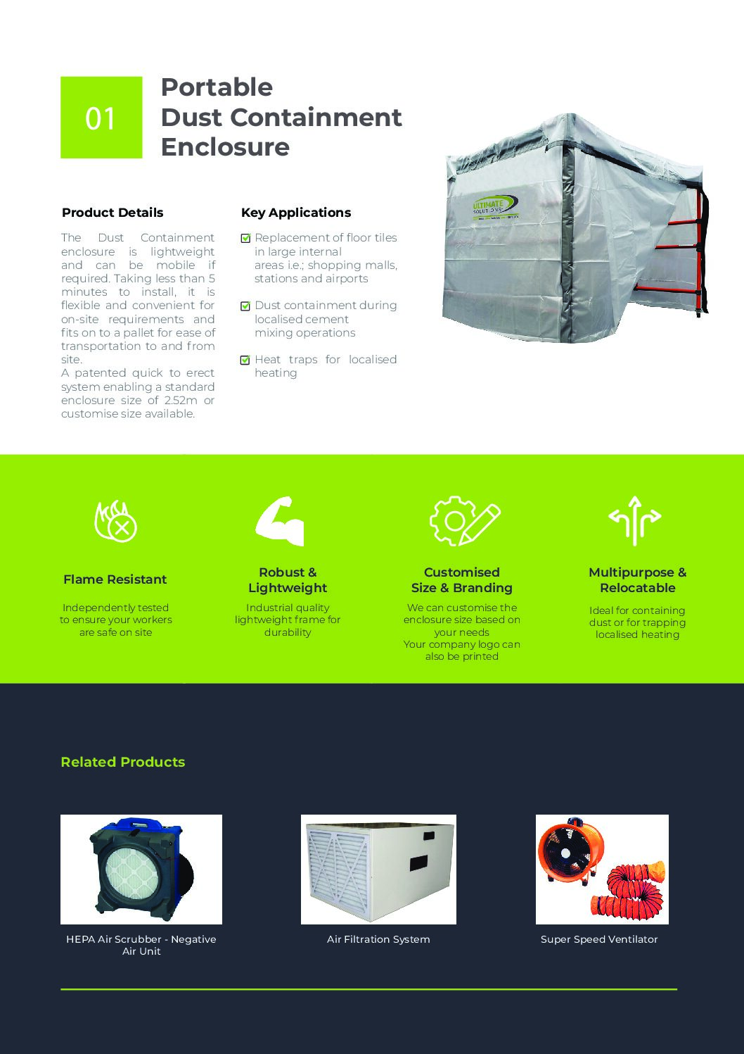 Portable Dust Containment Enclosure - Ultimate Solutions